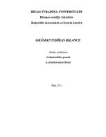 Grāmatvedības bilance / Konspekts / ID: 343407