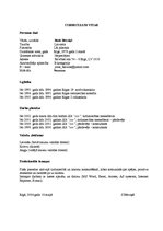 Curriculum Vitae latviešu valodā / Paraugs / CV / ID: 716216