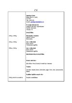 Curriculum Vitae / Paraugs / CV / ID: 840550